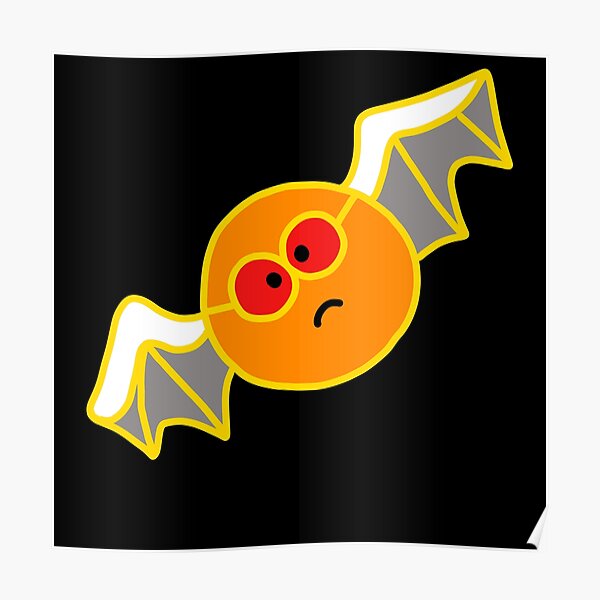 "Cartoon sad Bat with red eyes for Halloween new 2020" Poster for Sale ...