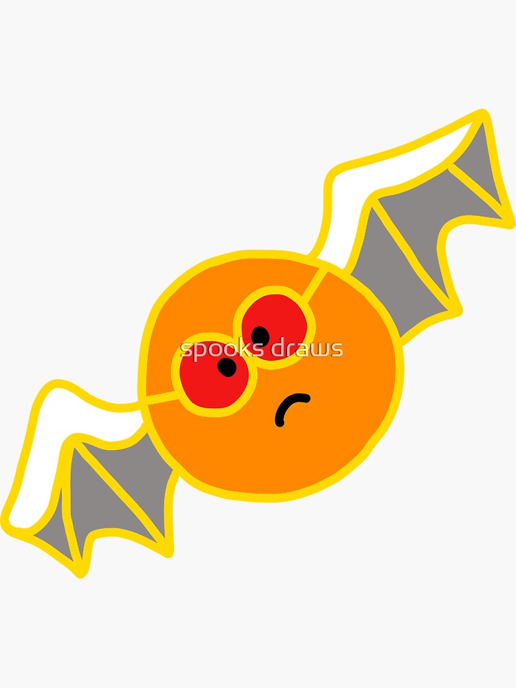"Cartoon sad Bat with red eyes for Halloween new 2020" Sticker by ...