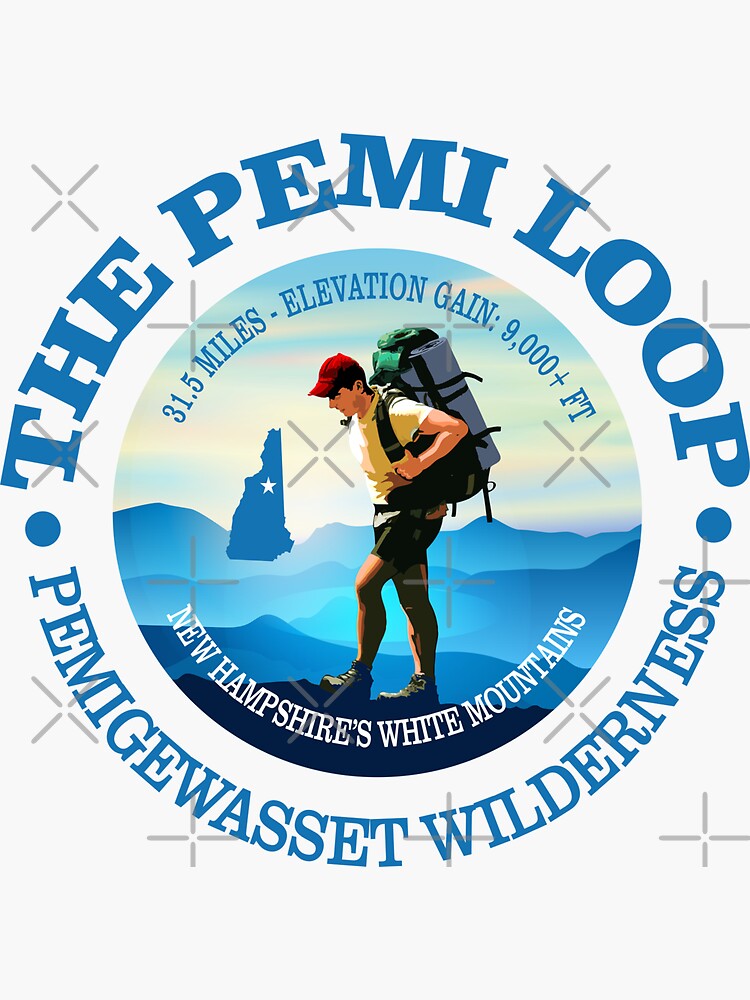 "The Pemi Loop (C)" Sticker for Sale by curranmorgan | Redbubble