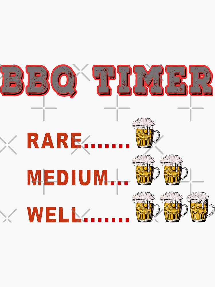 "BBQ TIMER" Sticker by janetcude | Redbubble