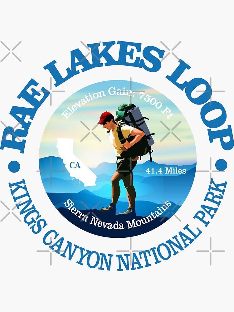 "Rae Lakes Loop (C)" Sticker for Sale by curranmorgan | Redbubble