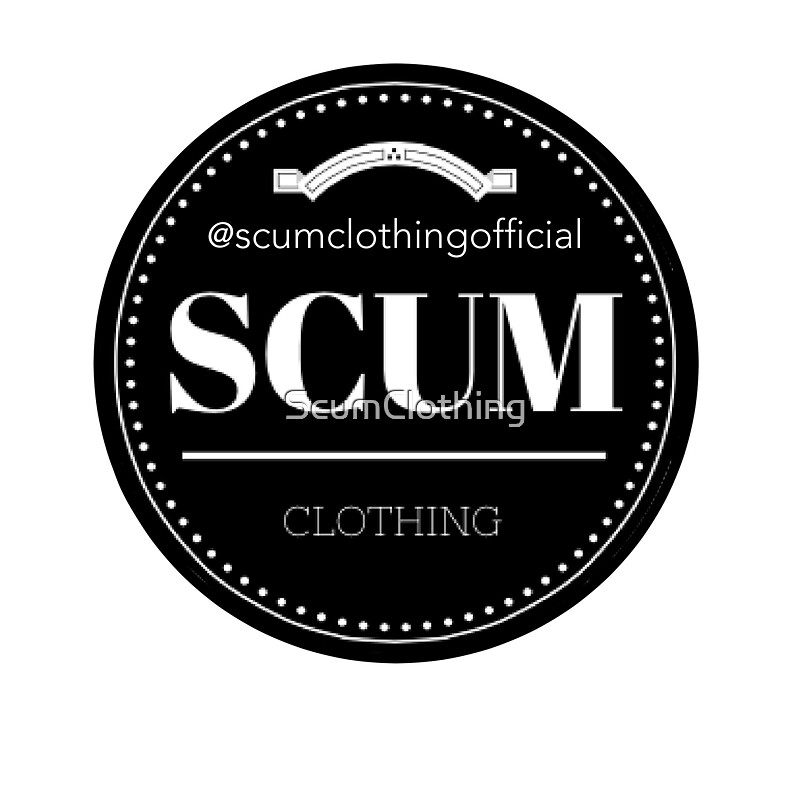 "Scum Logo (BLACK)" by ScumClothing | Redbubble