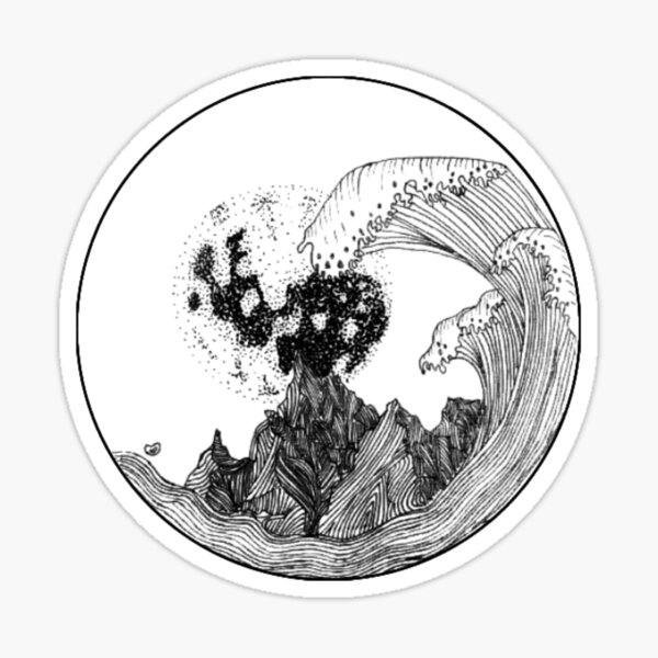 "Ocean Scape" Sticker by erimedle | Redbubble
