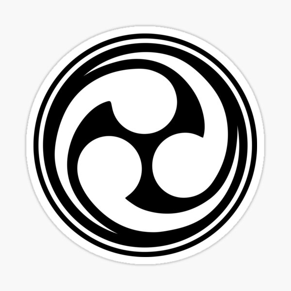 "Mitsu Tomoe - Shinto Trinity - Japanese Symbol" Sticker for Sale by ...