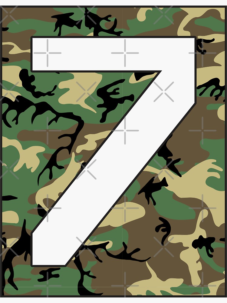 Pegatina «Número de fuente "7" Military Camo Stencil» de northsar ...