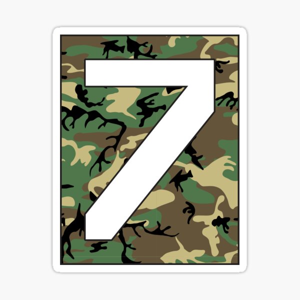 Pegatina «Número de fuente "7" Military Camo Stencil» de northsar ...