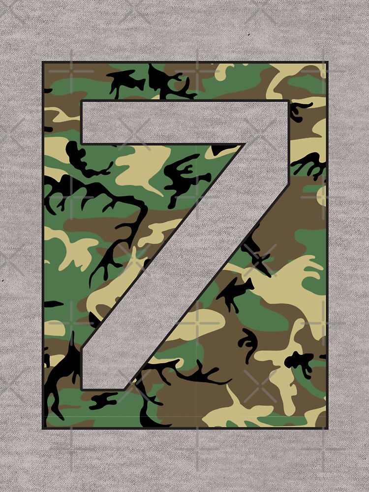 "Number "7" Military Camo Stencil font" Lightweight Hoodie for Sale by ...