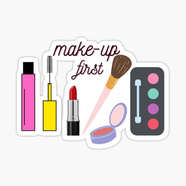 "make-up first cute design for make-up lovers" Sticker for Sale by ...