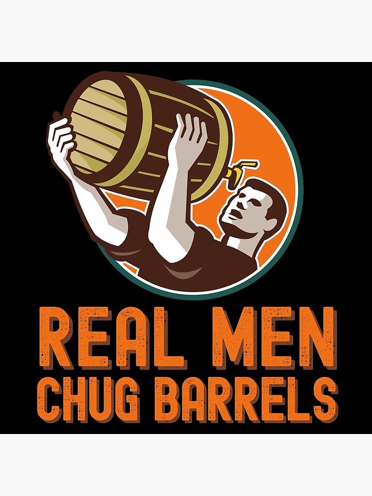 "Real Men Chug Beer Barrels Classic" Acrylic Block for Sale by T ...