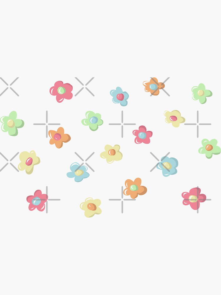 "Kidcore Aesthetic Flower Pack 18" Sticker for Sale by SaltaCreates ...