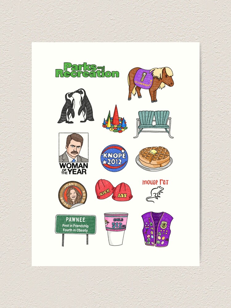 "Parks and Recreation Stuff" Art Print for Sale by laraperez | Redbubble