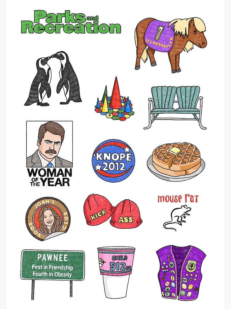 "Parks and Recreation Stuff" Art Print for Sale by laraperez | Redbubble