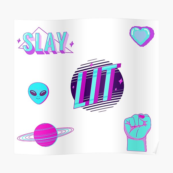 "Vaporwave/ aesthetic sticker pack" Poster for Sale by illestart ...