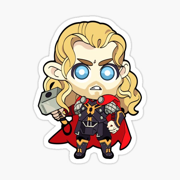 "Chris Hemsworth" Sticker for Sale by chibicarrera | Redbubble