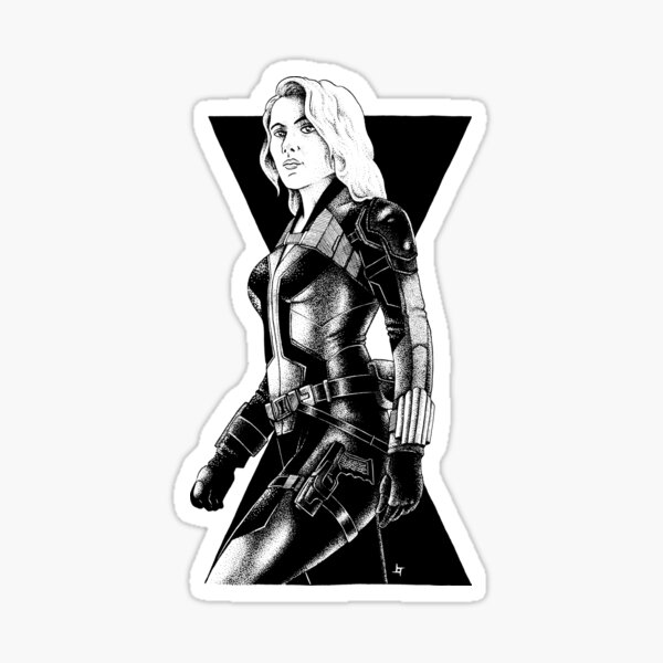 "Black Widow" Sticker for Sale by luketickner | Redbubble