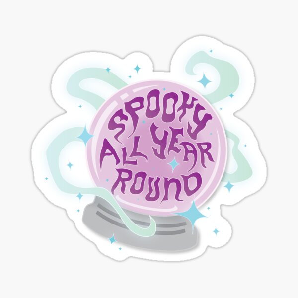 "Spooky All Year Round" Sticker for Sale by MJayBrown | Redbubble
