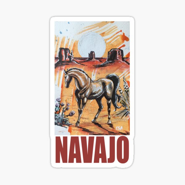 "NAVAJO HORSE" Sticker by MasterpieceArt | Redbubble