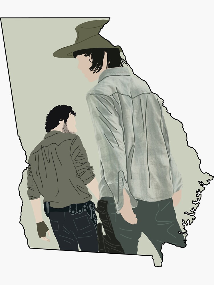 "TWD (Georgia outline)" Sticker by shaylikespizza | Redbubble