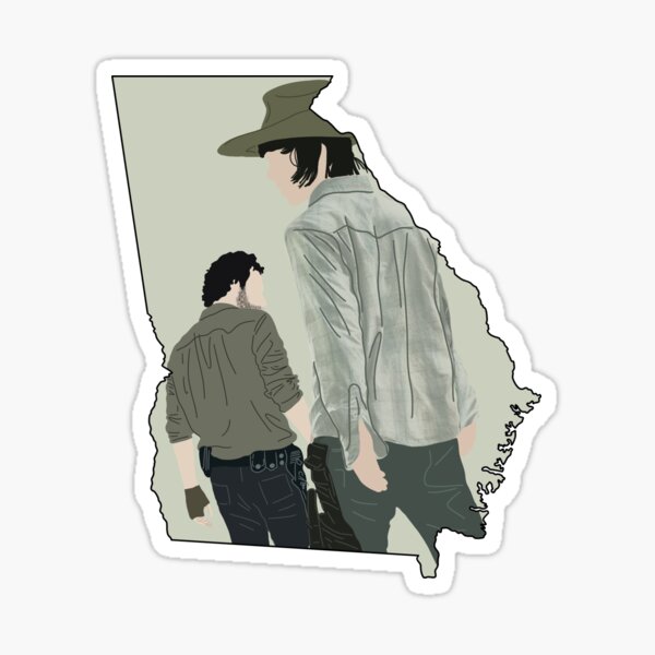 "TWD (Georgia outline)" Sticker for Sale by shaylikespizza | Redbubble
