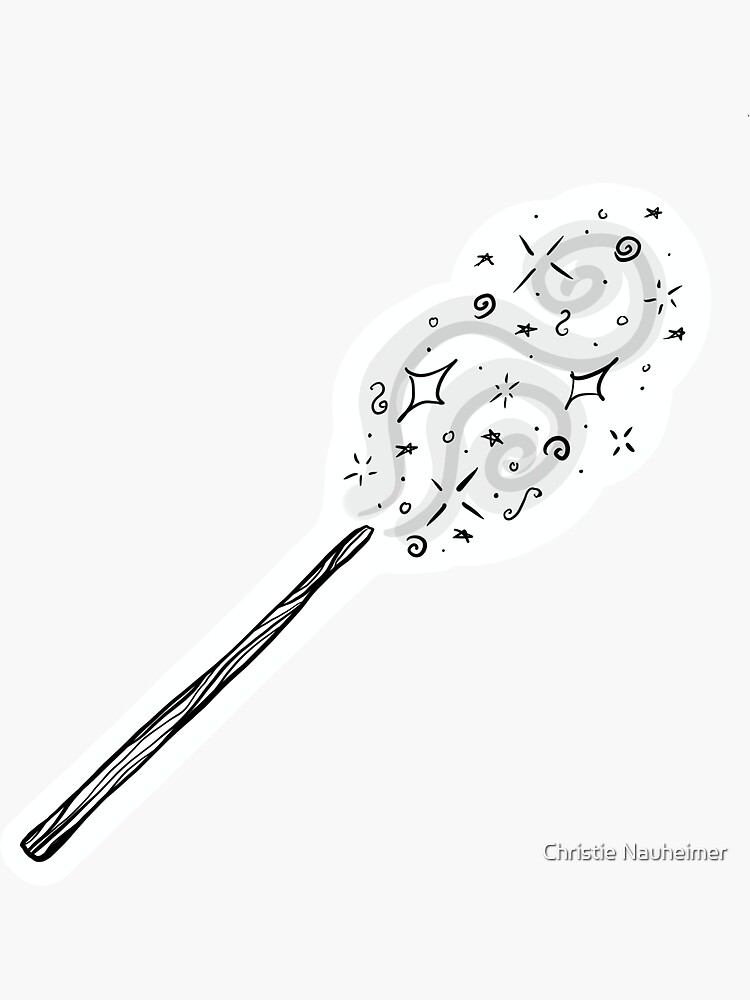 "Magic Wand" Sticker for Sale by christienow20 | Redbubble