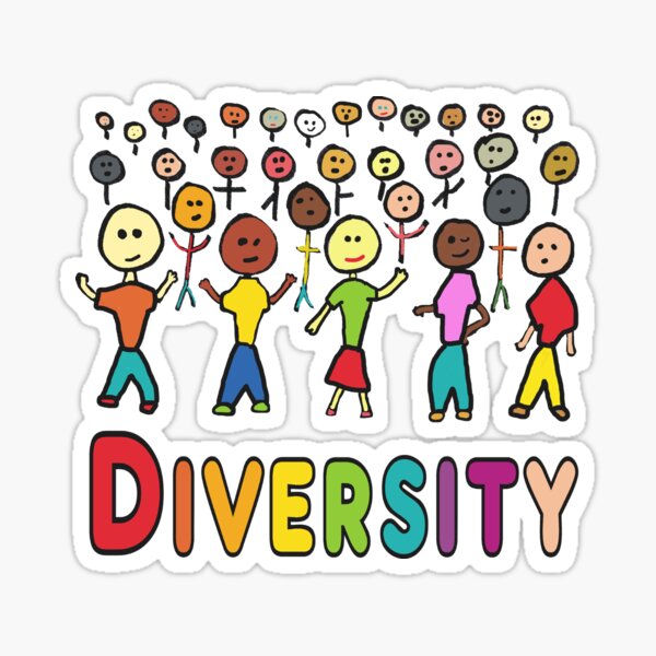 "Diversity" Sticker for Sale by Mark-Ewbie | Redbubble