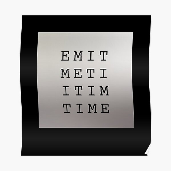"TIME-EMIT tenet rock inspired DARK" Poster for Sale by gloriaccreat ...