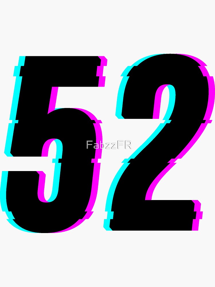 "52" Sticker for Sale by FabzzFR | Redbubble