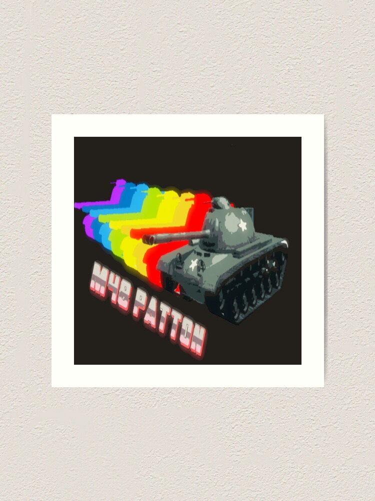 "Retro American M48 Patton Tank" Art Print by Equables | Redbubble