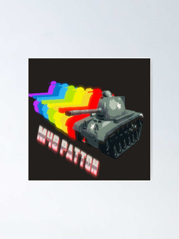 "Retro American M48 Patton Tank" Poster for Sale by Equables | Redbubble