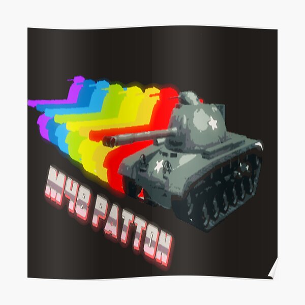 "Retro American M48 Patton Tank" Poster for Sale by Equables | Redbubble