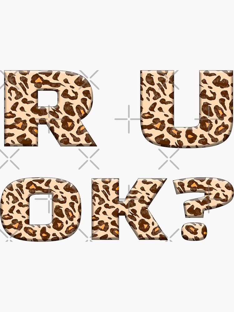 "RU OK " Sticker for Sale by renderhome | Redbubble