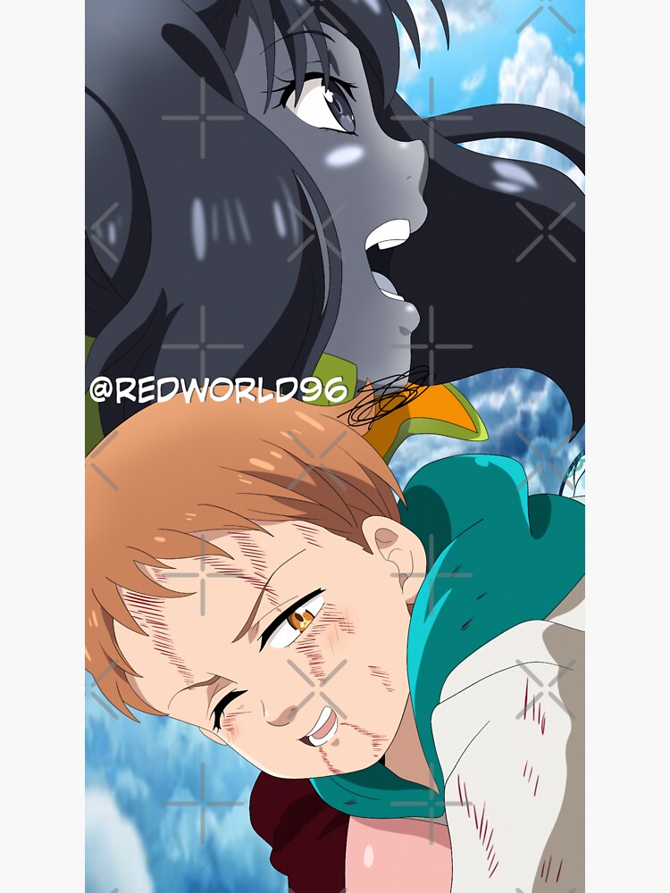 "King and Diane, Nanatsu no Taizai" Sticker for Sale by Redworld96 | Redbubble