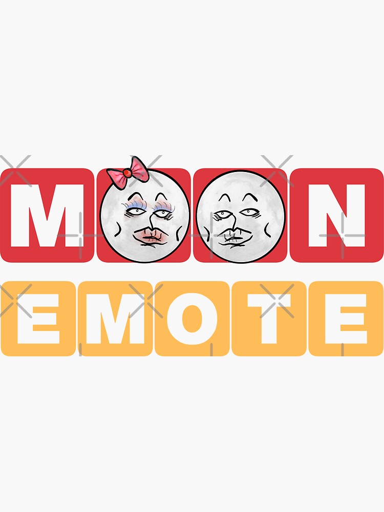 "MOON EMOTE | Funny Emote" Sticker by HyperionShop | Redbubble