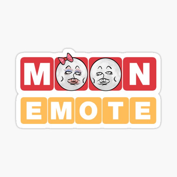 "MOON EMOTE | Funny Emote" Sticker by HyperionShop | Redbubble