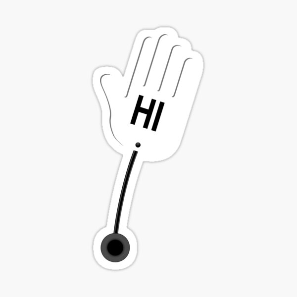 "70s Style Waving Hand" Sticker for Sale by GloopTrekker | Redbubble