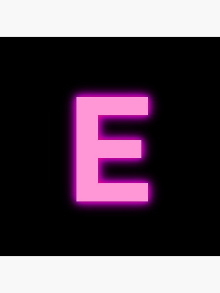 "Letter E Pink Neon Lights" Pin for Sale by m95sim | Redbubble