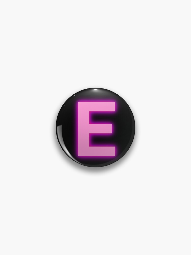 "Letter E Pink Neon Lights" Pin for Sale by m95sim | Redbubble