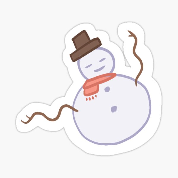 "Snowman #8 - CHILLing" Sticker for Sale by bblueberries | Redbubble