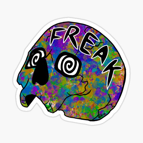 "FREAK SKULL" Sticker for Sale by TotalMope | Redbubble