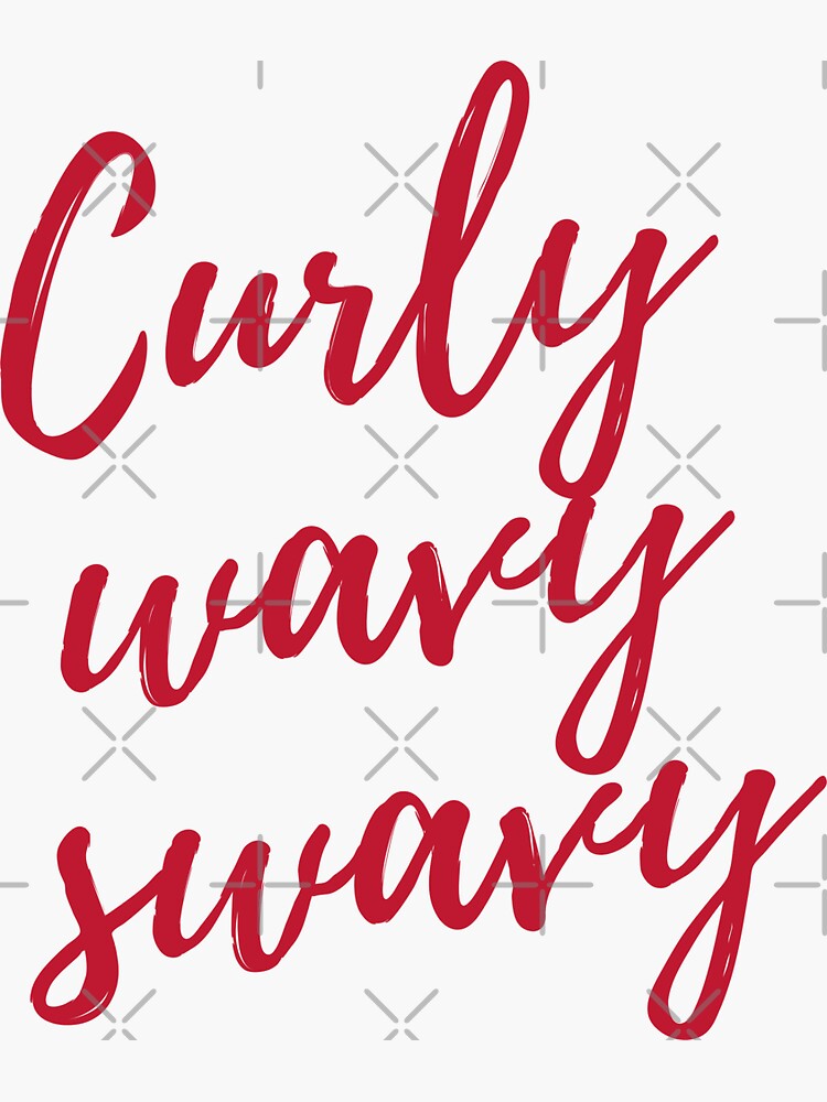 "Curly Wavy Swavy" Sticker by MarwaKazi | Redbubble