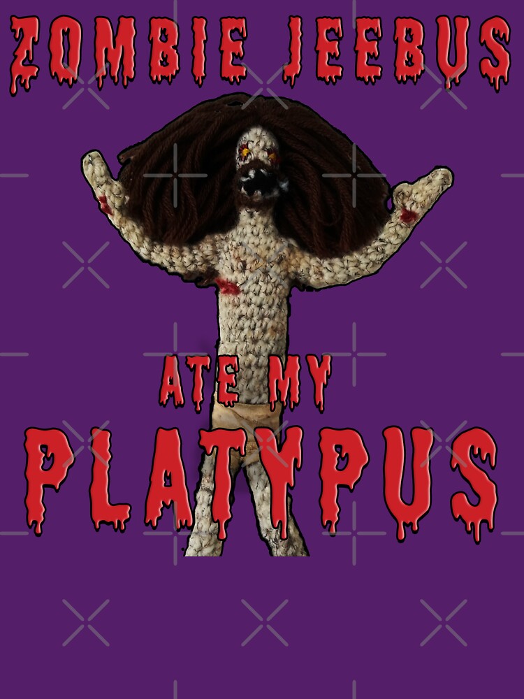 Zombie Jeebus Ate My Platypus | Funny Platypus Platypi Horror Jesus ...