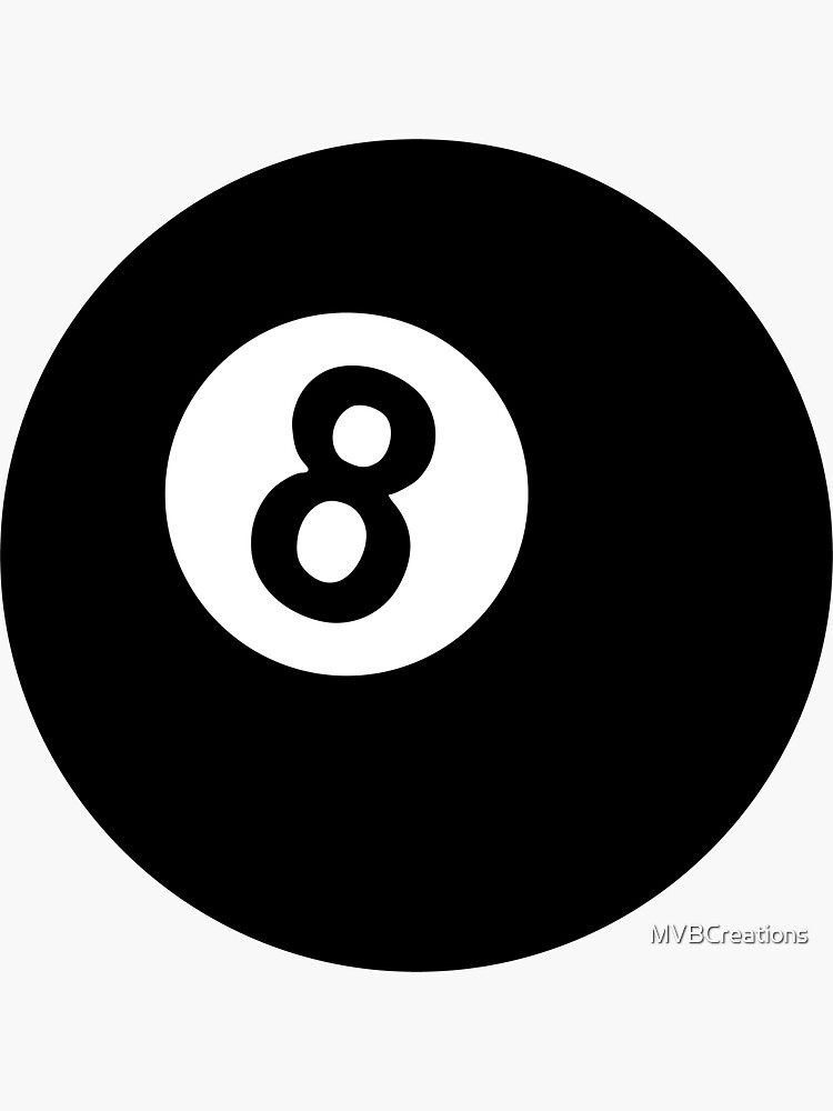 "8 Ball Sticker Decal" Sticker for Sale by MVBCreations | Redbubble