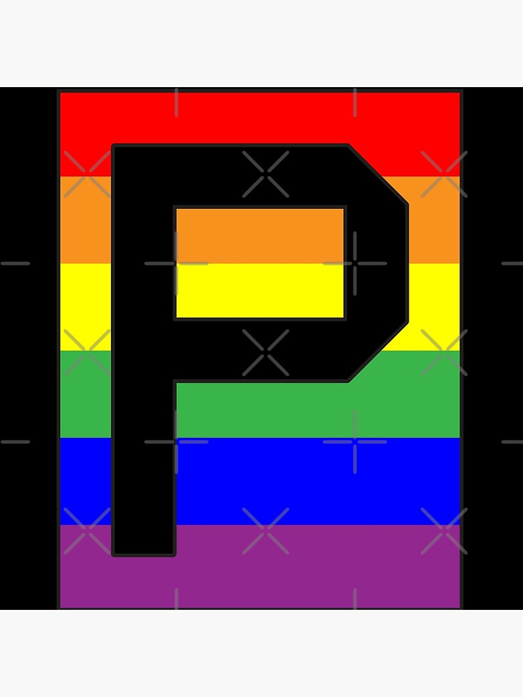 "Letter "P" LGBT Gay Pride Rainbow Flag font" Art Print for Sale by ...