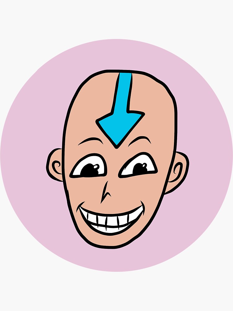 "Avatar Aang Hand Drawn Sticker" Sticker by HGCreations | Redbubble