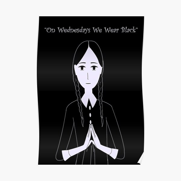 Póster «Wednesday Addams Face Mask Addams family decor shirt Goth shirt ...
