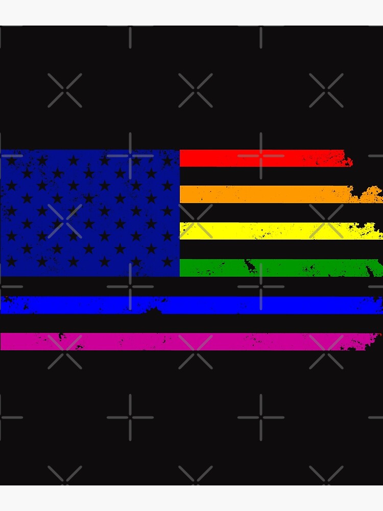 "Distressed American Rainbow Flag - LGBT Flag" Poster for Sale by ...