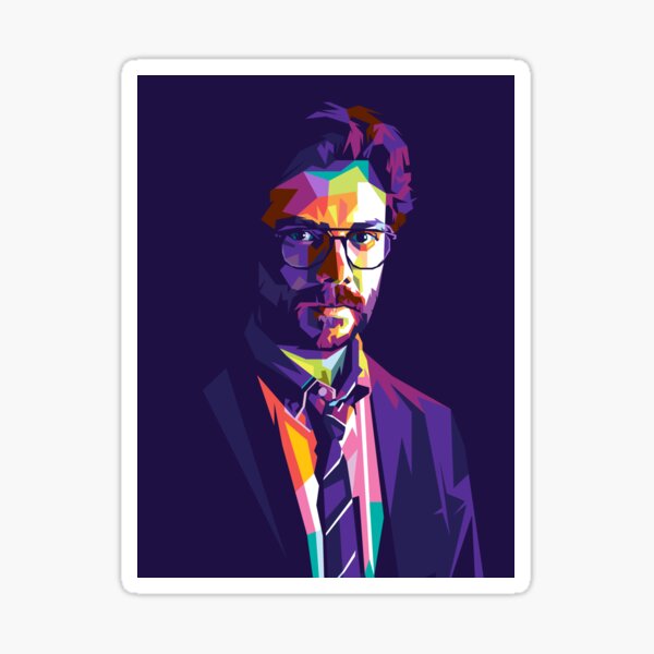 "El Profesor" Sticker by mztgr7 | Redbubble