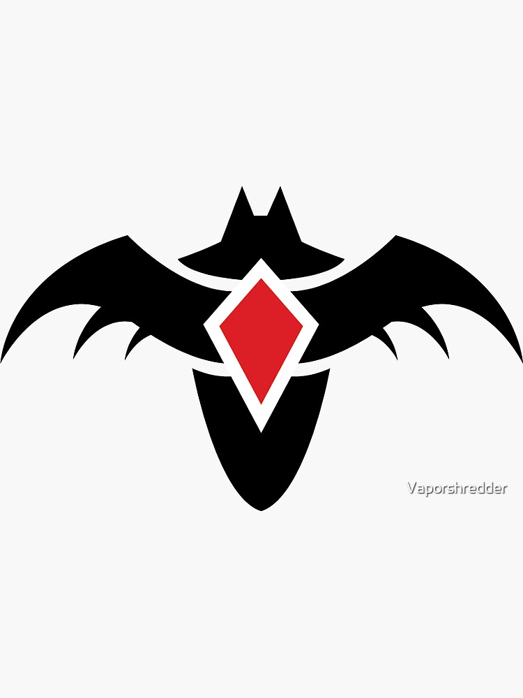 "Bat Logo Red" Sticker for Sale by Vaporshredder | Redbubble
