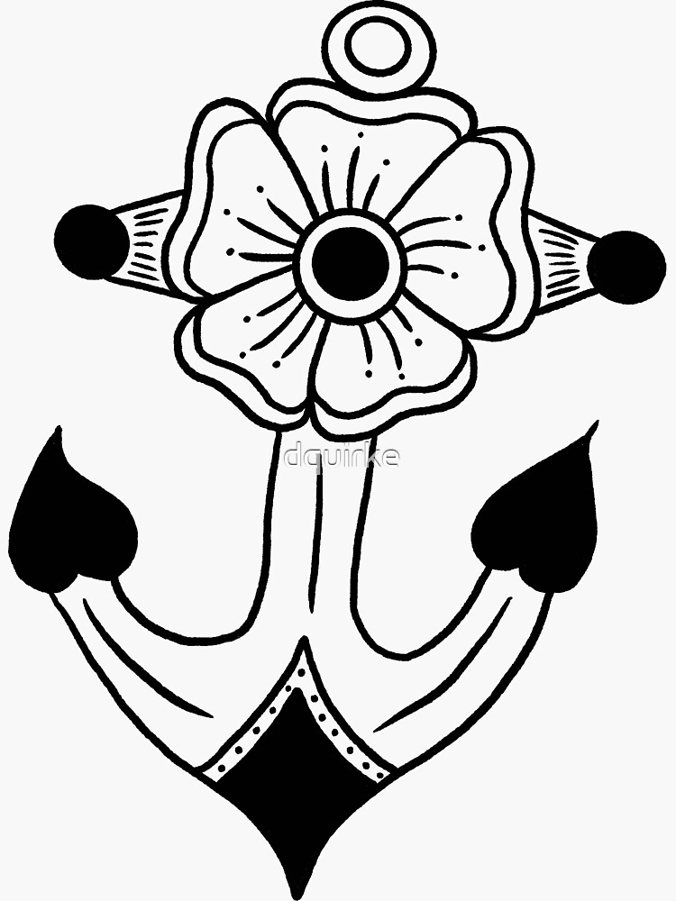 "Trad anchor" Sticker for Sale by dquirke | Redbubble