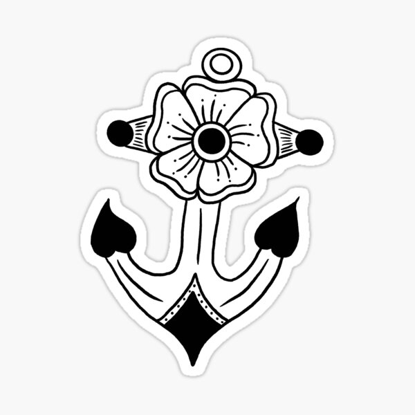 "Trad anchor" Sticker for Sale by dquirke | Redbubble